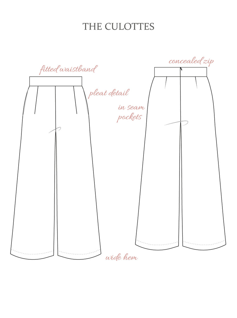 The Culottes Sewing Pattern - The Avid Seamstress